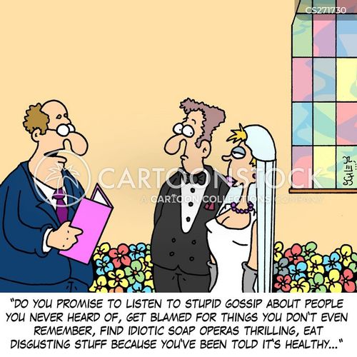 Modern Wedding Vows Cartoons and Comics - funny pictures from CartoonStock