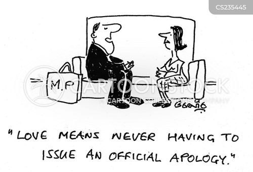 Official Apologies Cartoons and Comics - funny pictures from CartoonStock