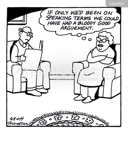 Not Speaking Cartoons and Comics - funny pictures from CartoonStock