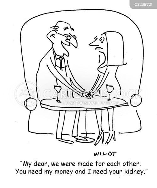 Cartoon Dialysis Patients In The Sand Head