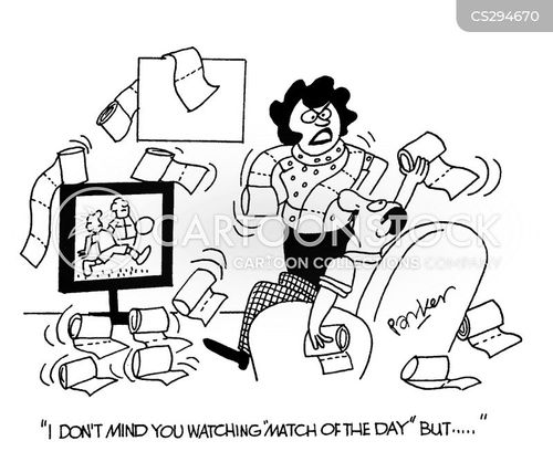 Watching The Match Cartoons and Comics - funny pictures from CartoonStock
