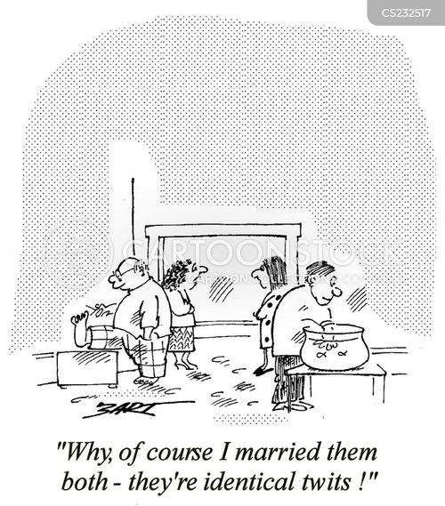 Identical Twins Cartoons and Comics - funny pictures from CartoonStock