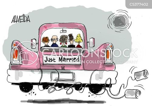 Wedding Car Cartoons and Comics - funny pictures from CartoonStock