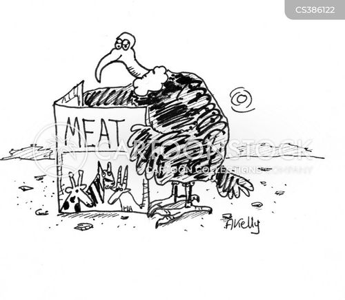 Scavenged Meat Cartoons and Comics - funny pictures from CartoonStock