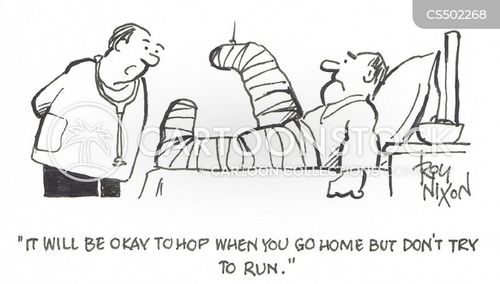 Leg Cast Cartoons and Comics - funny pictures from CartoonStock