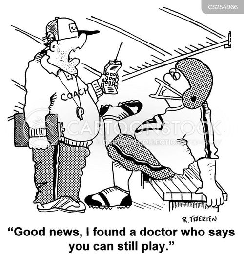 Return After Injury Cartoons and Comics - funny pictures from CartoonStock