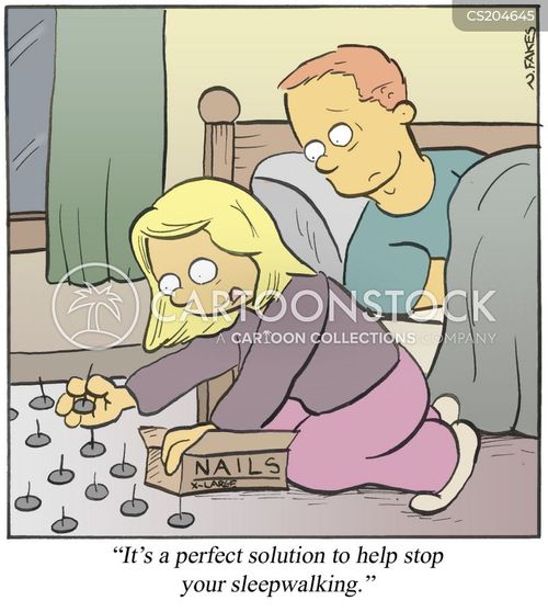 Sleepwalker Cartoons and Comics - funny pictures from CartoonStock