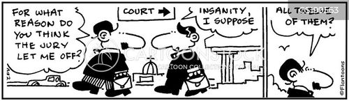 Insanity Plea Cartoons and Comics - funny pictures from CartoonStock
