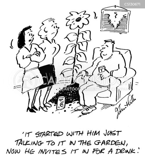 Talking To Plants Cartoons and Comics - funny pictures from CartoonStock