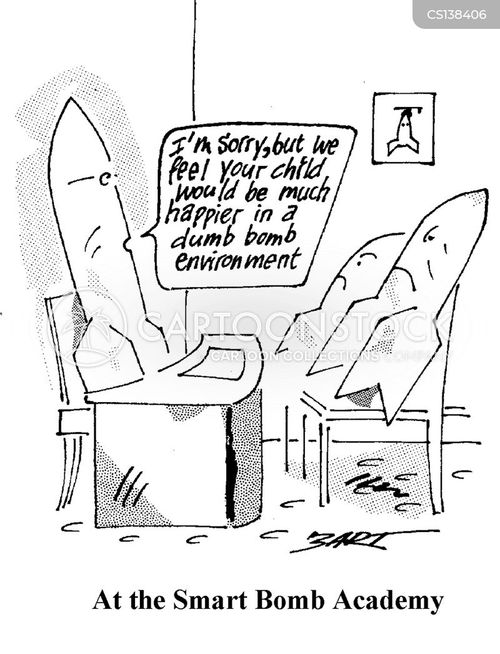 Smart Bombs Cartoons and Comics - funny pictures from CartoonStock