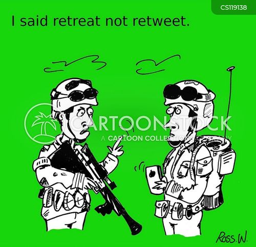 Retreating Cartoons and Comics - funny pictures from CartoonStock