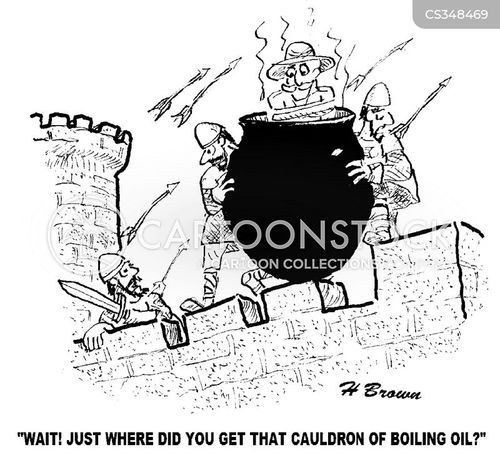 Boiling Oil Cartoons and Comics - funny pictures from CartoonStock