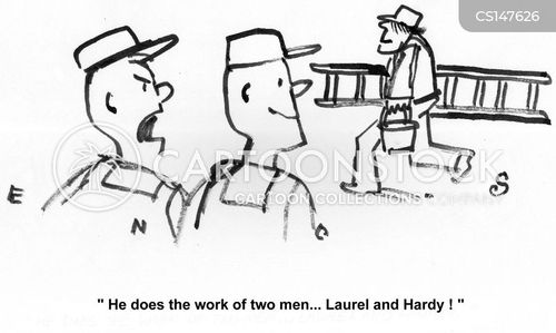 Laurel And Hardy Cartoons and Comics - funny pictures from CartoonStock
