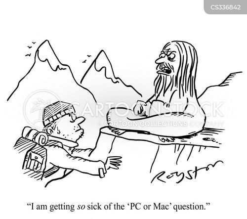 Pc Vs Mac Cartoons and Comics - funny pictures from CartoonStock