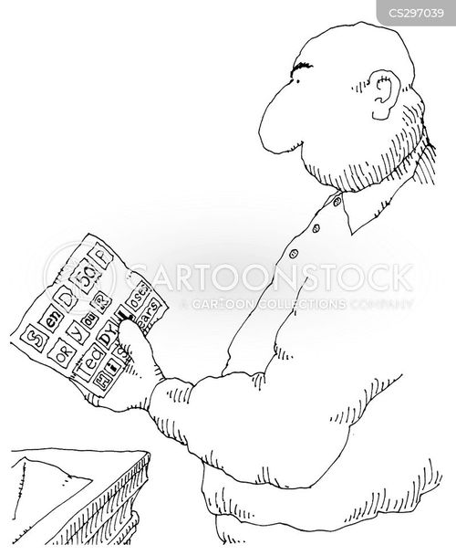 Ransom Letter Cartoons and Comics - funny pictures from CartoonStock