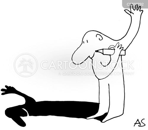 Shadow Mimicry Cartoons and Comics - funny pictures from CartoonStock