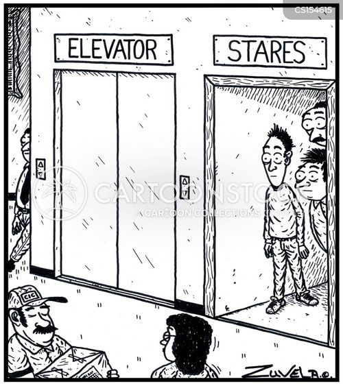 Stairwell Cartoons and Comics - funny pictures from CartoonStock