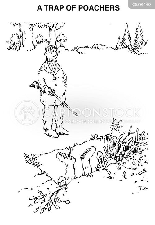 Poacher Traps Cartoons and Comics - funny pictures from CartoonStock