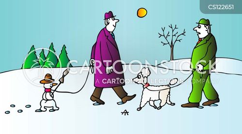 Winter Walk Cartoons and Comics - funny pictures from CartoonStock