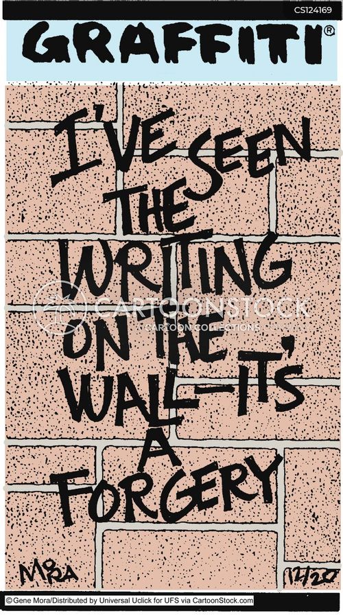 Writing On The Wall Cartoons and Comics - funny pictures from CartoonStock