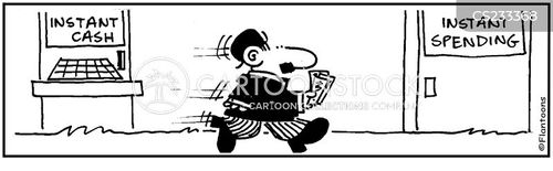 Withdrawing Money Cartoons and Comics - funny pictures from CartoonStock