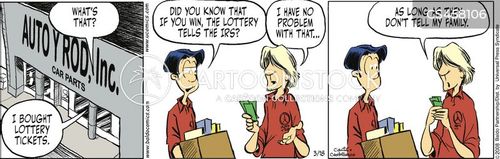 Lotto Ticket Cartoons and Comics - funny pictures from CartoonStock