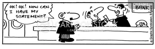 Bank Statement Cartoons and Comics - funny pictures from CartoonStock