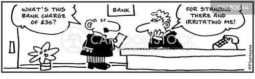 Bank Charges Cartoons and Comics - funny pictures from CartoonStock
