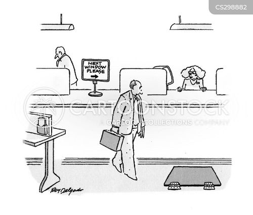 Teller Window Cartoons and Comics - funny pictures from CartoonStock
