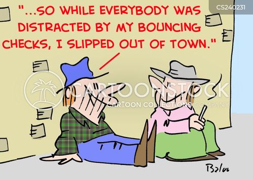 Bouncing Checks Cartoons and Comics - funny pictures from CartoonStock