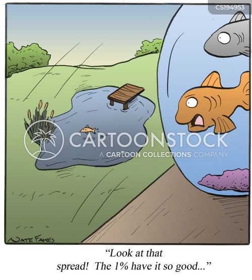 Goldfish In A Pond Cartoon