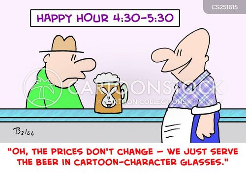 Happy Hour Menu Cartoons and Comics - funny pictures from CartoonStock