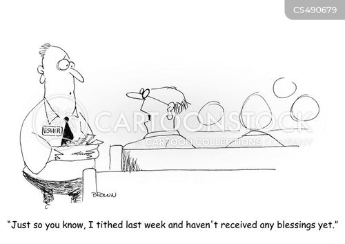 Tithing Cartoons and Comics - funny pictures from CartoonStock