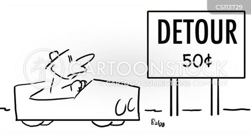 Route Detour Cartoons and Comics - funny pictures from CartoonStock