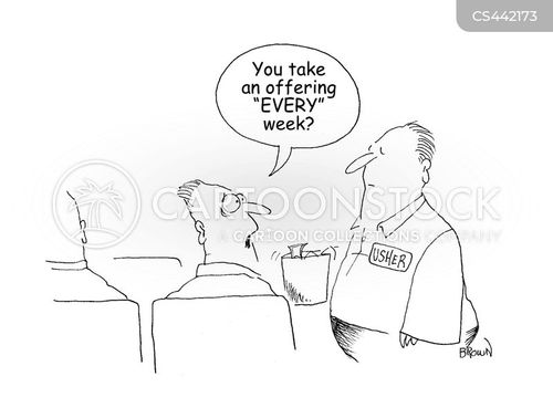 Church Collection Cartoons and Comics - funny pictures from CartoonStock