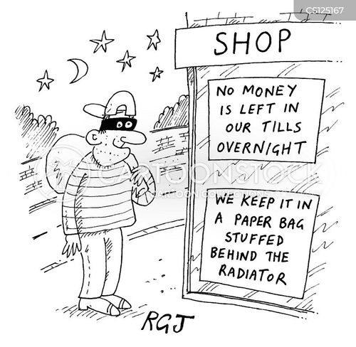Robbery Motive Cartoons and Comics - funny pictures from CartoonStock