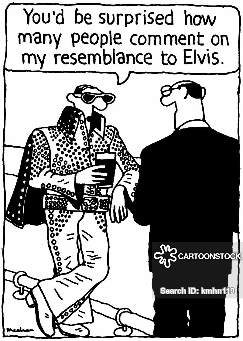 Elvis Impersonator Cartoons and Comics - funny pictures from CartoonStock