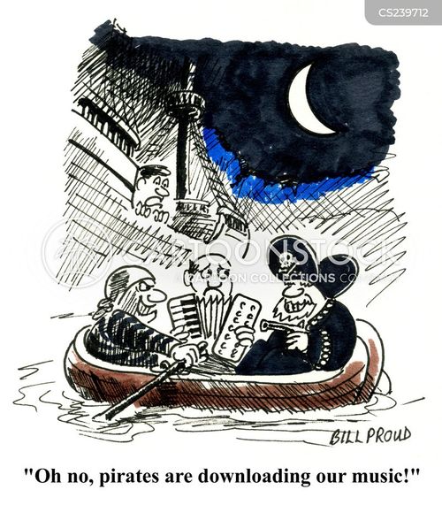 Music Piracy Cartoons and Comics - funny pictures from CartoonStock