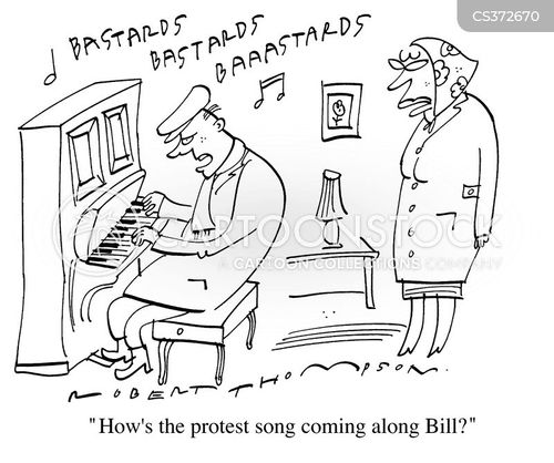 Protest Song Cartoons and Comics - funny pictures from CartoonStock