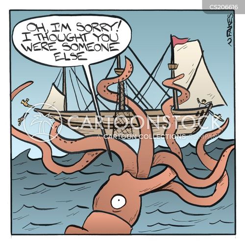 Giant Squid Cartoons and Comics - funny pictures from CartoonStock