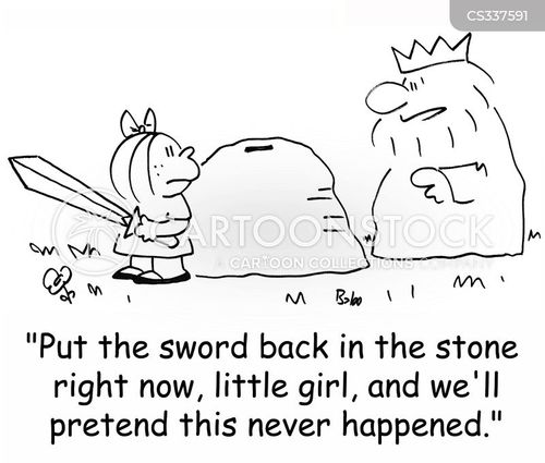 Swords In The Stone Cartoons and Comics - funny pictures from CartoonStock