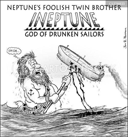 God Of The Sea Cartoons and Comics - funny pictures from CartoonStock