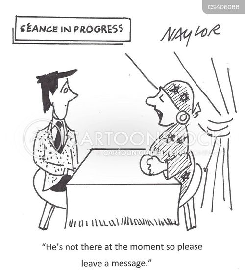 Talking To The Dead Cartoons and Comics - funny pictures from CartoonStock
