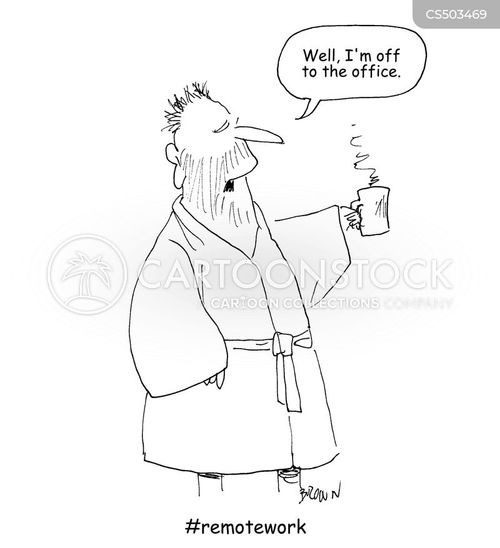 Remote Working Cartoons and Comics - funny pictures from CartoonStock