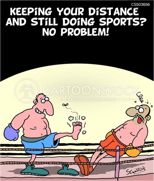 Keeping A Distance Cartoons and Comics - funny pictures from CartoonStock