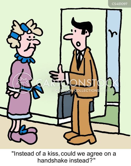 Handshake Substitute Cartoons and Comics - funny pictures from CartoonStock