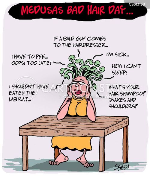 Medusa's Curse Cartoons and Comics - funny pictures from CartoonStock