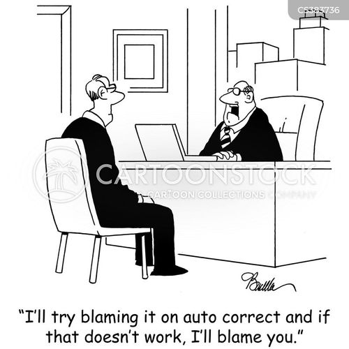 Blamegame Cartoons and Comics - funny pictures from CartoonStock