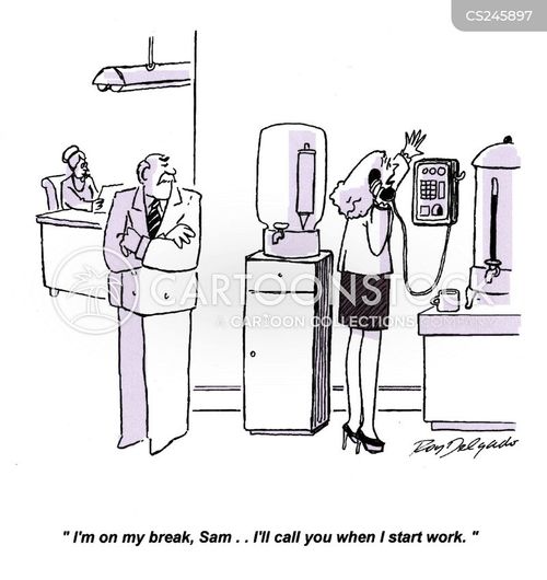 Office Break Time Cartoons Conceptual Cartoon Of Businessman On The