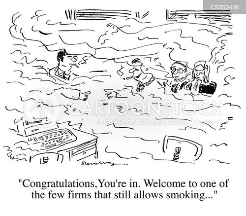 Job For Smoker Cartoons and Comics - funny pictures from CartoonStock